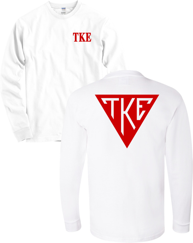 Tau Kappa Epsilon Fraternity Badge Long Sleeve TKE Shirt - MANY COLORS ...