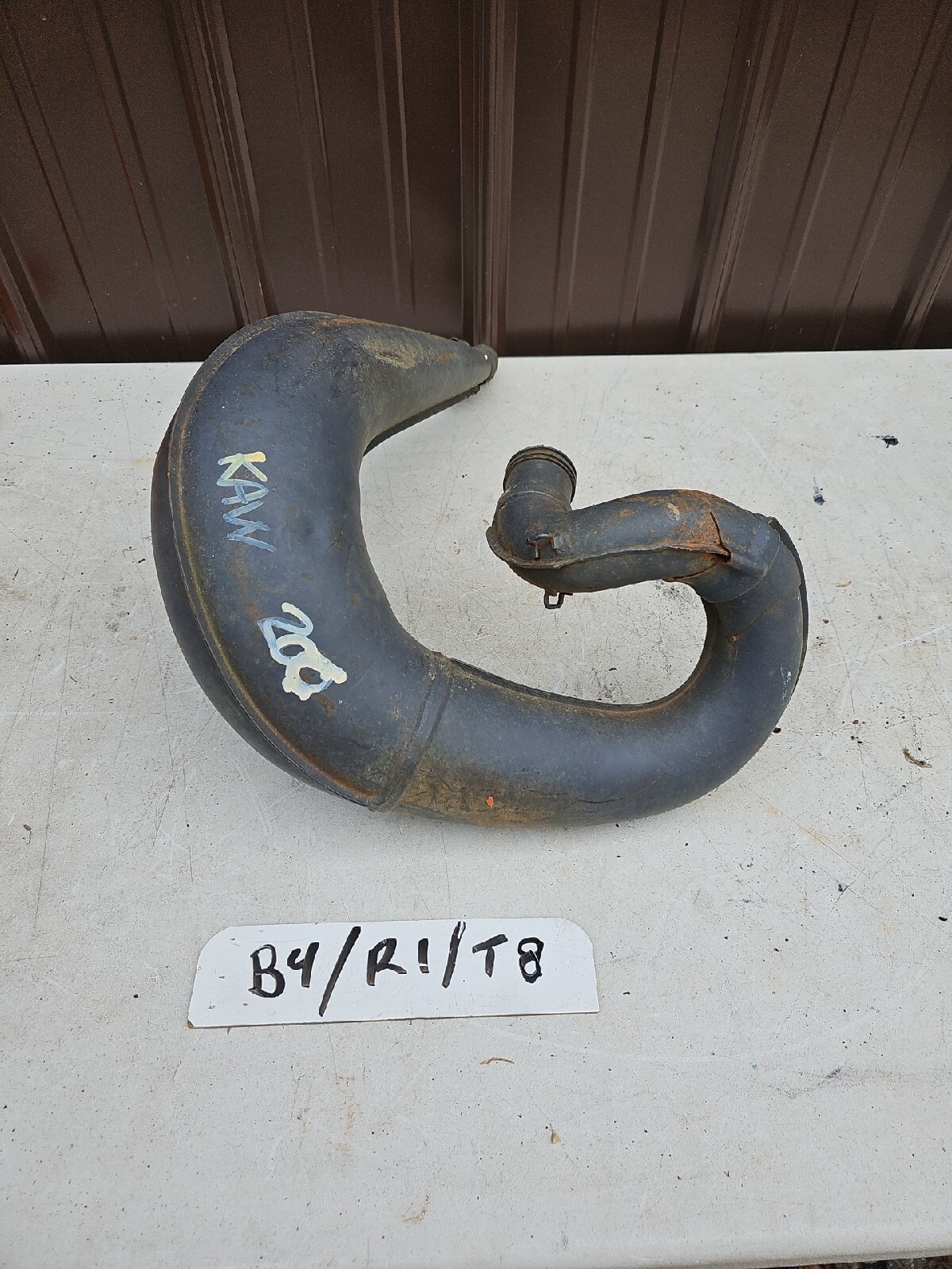 KAWASAKI KDX 200 EXHAUST EXPANSION CHAMBER PIPE | eBay