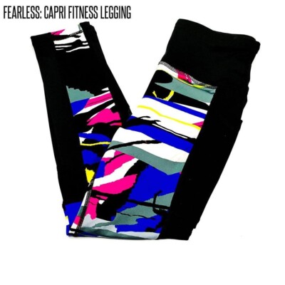 Lularoe Fearless Cropped Athletic Workout Pants NWT 1X Fitness Leggings ...