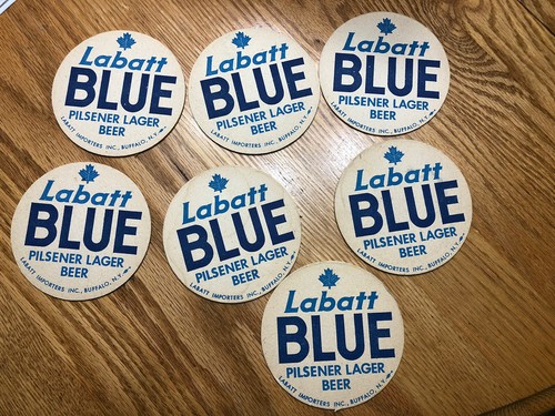 Vintage 7 "Labatt Blue" Beer Coasters Cardboard | eBay