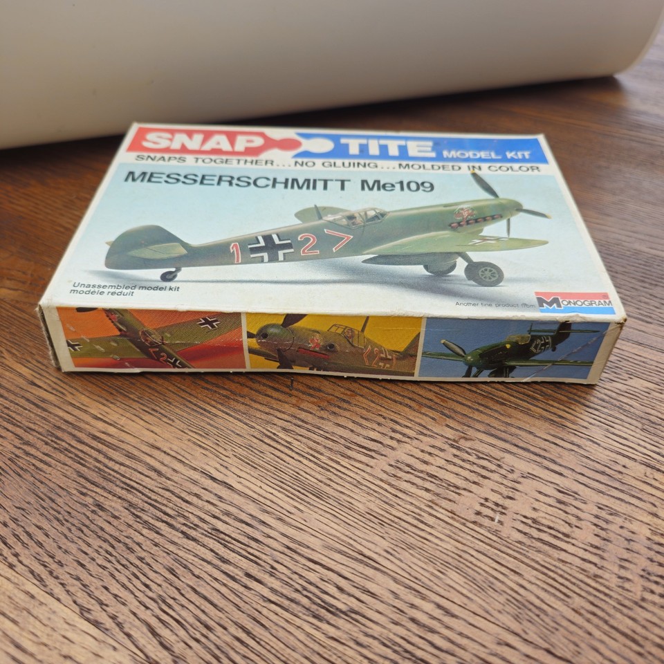 Vintage 1979 Snap Tite Messerschmitt Me109 Model Kit #1002 Model ...