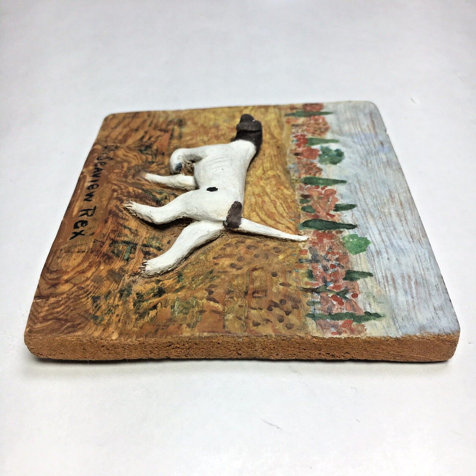 Vtg Ch. Seaview Rex Quail Hunting Pointer Bird Dog Wood Relief Carving ...
