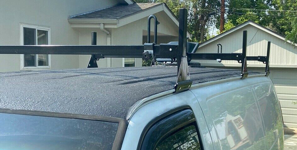 Ladder Roof Racks Steel Black Rack Fits Chevy Express Fullsize Van 3 ...