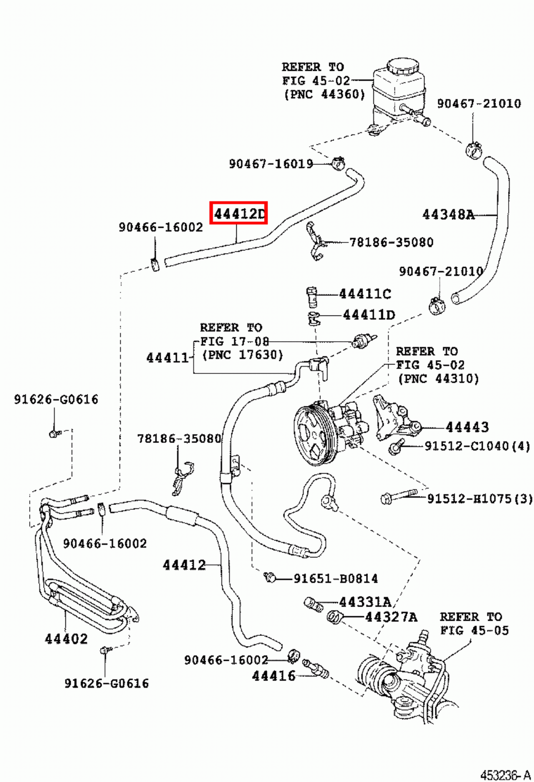 Genuine LandCruiser 100 Series UZJ 2UZ 4.7 Petrol Power Steering Return ...