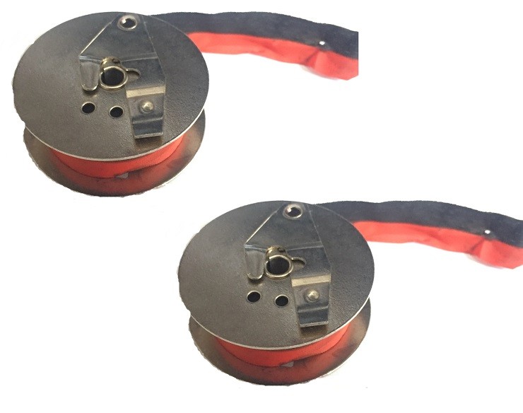 2 x Ribbon Size 44 Calculator ADDO-X Odhner FACIT Metal Spool 13mm ...