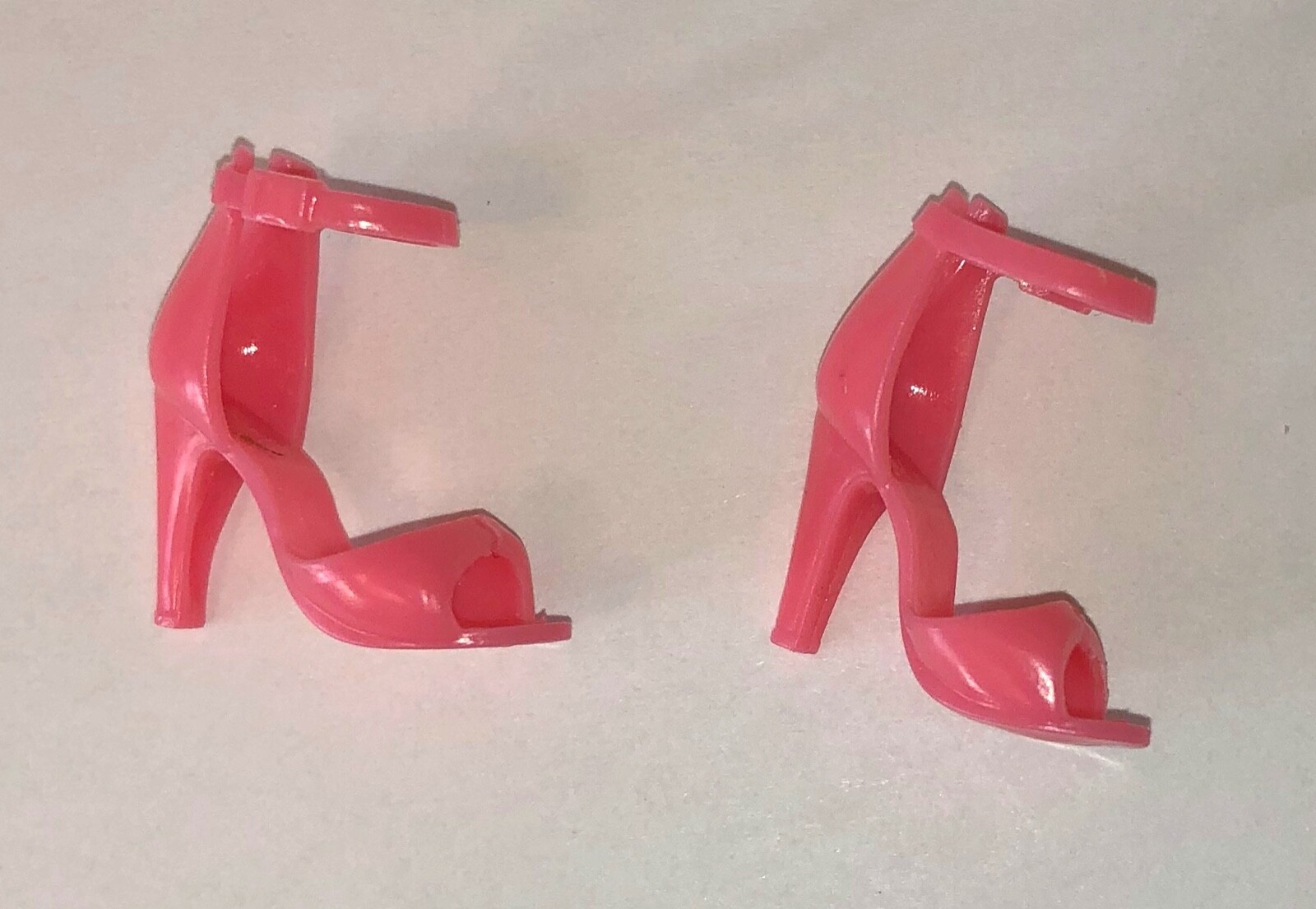 Barbie Model Muse Doll Outfit Pink High Heel Shoes Ankle Strap Peep Toe ...