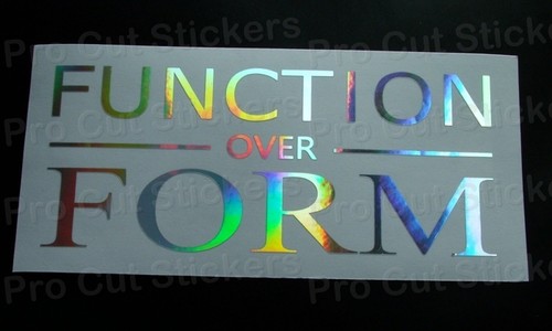 Function Over Form Silver Hologram Neo Chrome Stickers Decals Scene Low ...