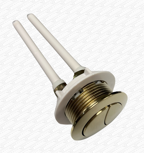 Brushed Brass Gold Toilet Push Button for Mechanical Top Flush Valve ...