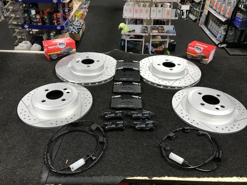 BMW MINI JOHN COOPER WORKS R56 BRAKE DISC CROSS DRILLED GROOVED FRONT ...