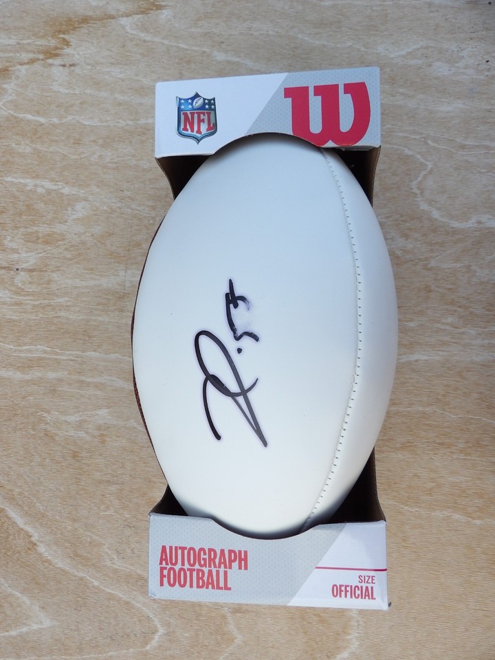 Frank Clark # 55 Kansas City Chiefs Signed Autographed Football Full ...