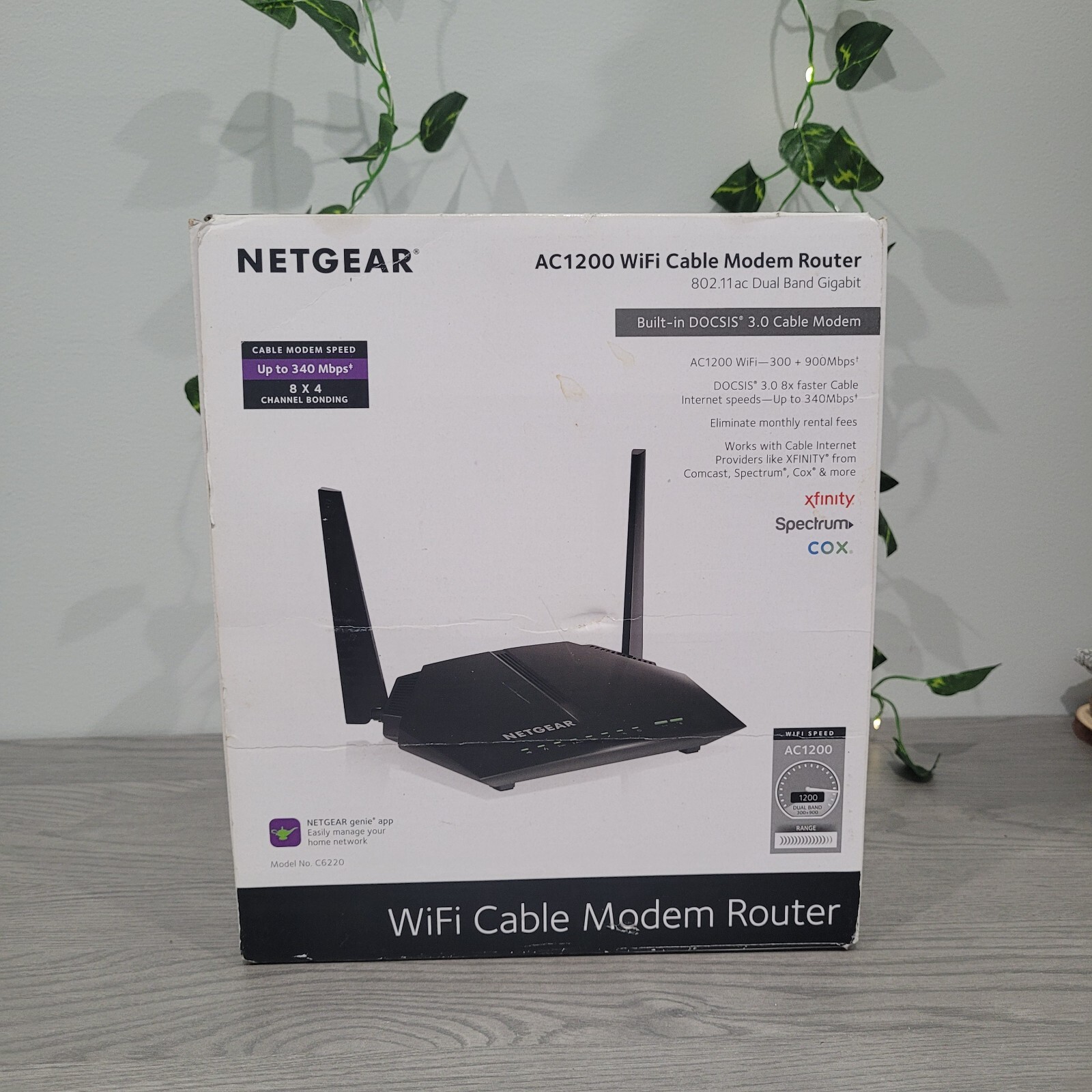 NETGEAR AC1200 DOCSIS 3.0 High Speed WiFi Cable Modem Xfinity Spectrum ...