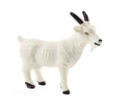 8.8cm White Goat PVC Toy Wild Animal Figure Doll Kids Gift | eBay
