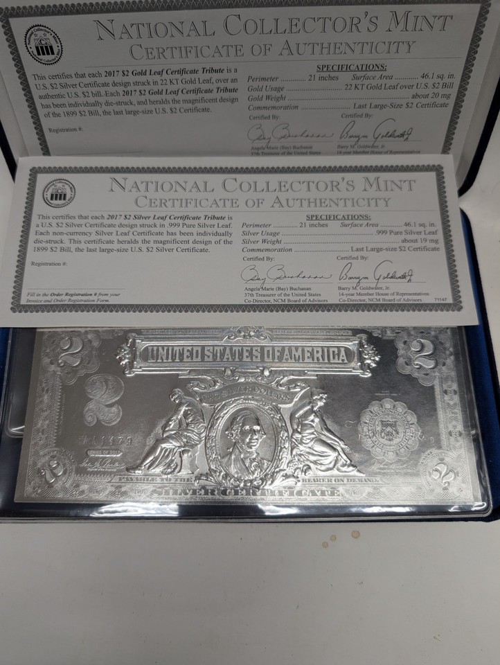 2017 National Collector's Mint $2 Dollar Gold & Silver Proof ...
