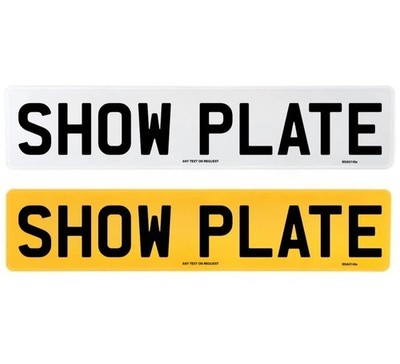 Show Plates - Front & Rear License Plates Number Plates Show Standard ...