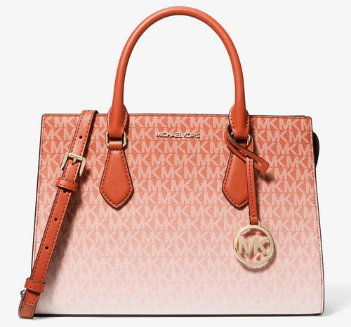 Michael Kors Sheila Medium Ombré Signature Logo Satchel Crossbody Bag ...