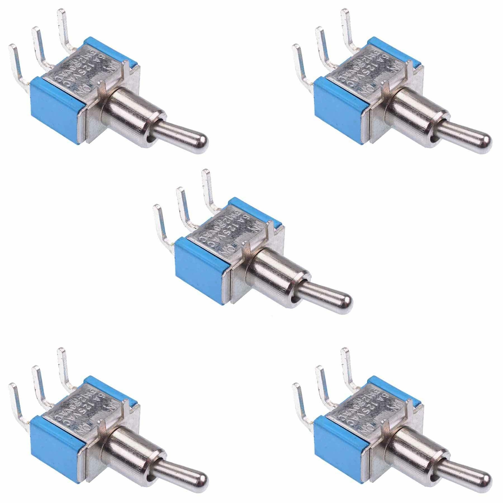 5 x On-On Miniature Horizontal PCB Toggle Switch SPDT | eBay