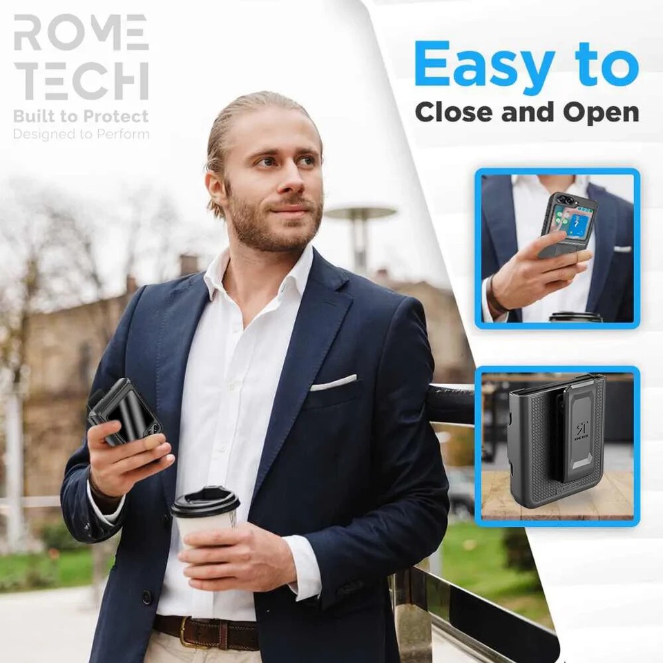 Samsung Galaxy Z Flip5 Rome Tech Belt Clip Holster Phone Case, Cover w ...