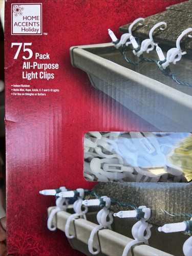 Home Accents Holiday 75-Pack All Purpose Light Clips New in box | eBay