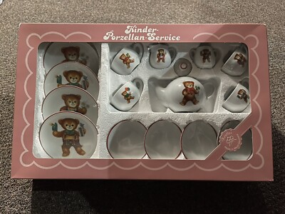 Vintage Reutter Child’s Porcelain Teddy Bear Tea Set | eBay