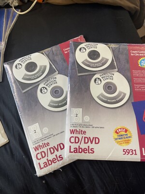 Avery Laser CD/DVD Disc Labels, 88 Disc Labels 176 Spine #5931 Brand ...