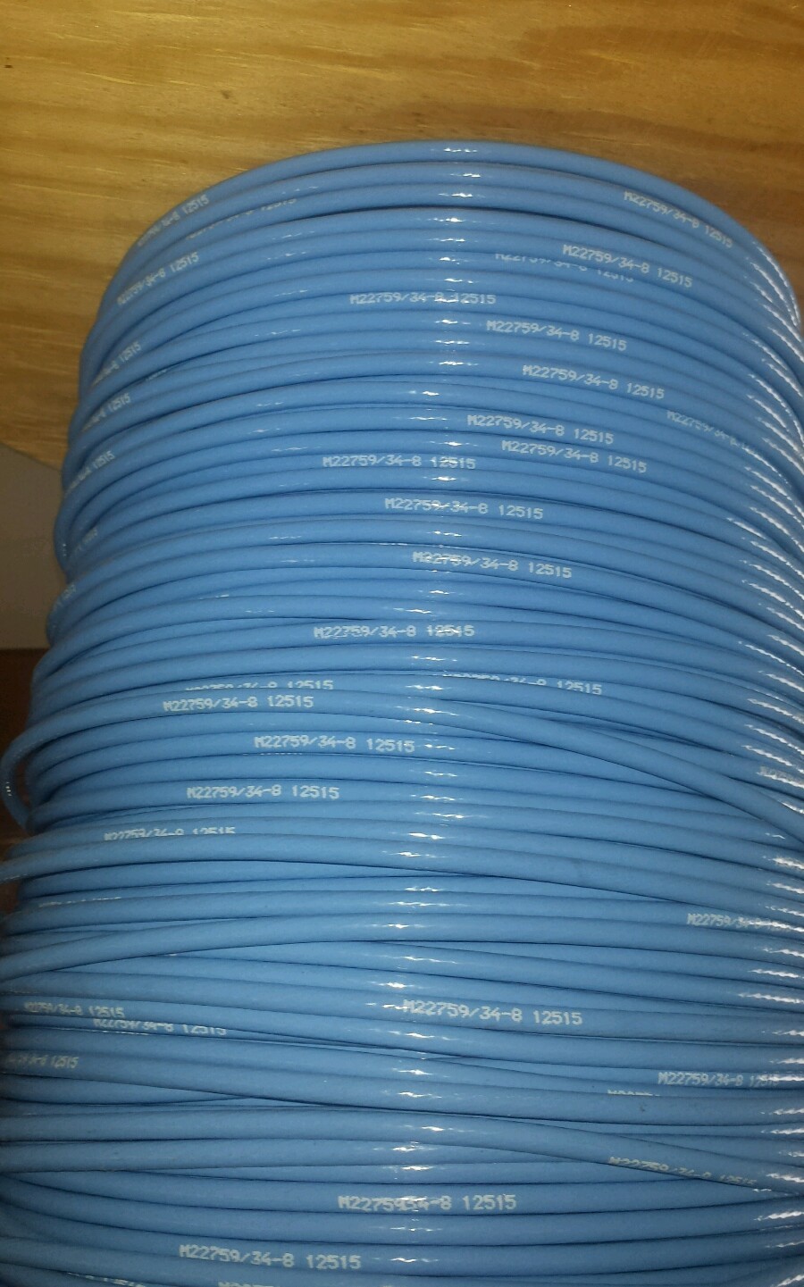 (25 FT) Allied Wire M22759/34-8-6 (8 awg) Blue Electrical Wire 133/C ...