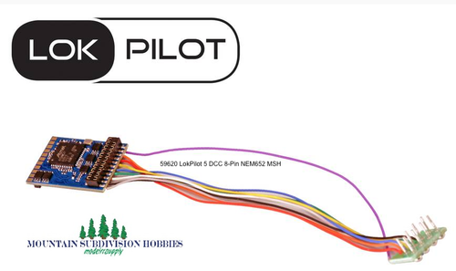 ESU 59620 LokPilot 5 DCC Mobile Decoder 8 Pin harness plug NEM652 ...