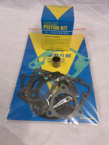 SUZUKI LT80 LT 80 TOP END ENGINE SET GASKETS SMALL END BEARING PISTON ...