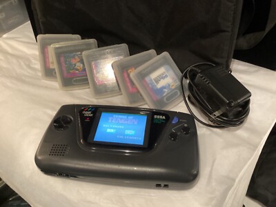SEGA GAME GEAR PORTABLE VIDEO GAME SYSTEM 2110G (6) GAMES & CASE NR | eBay
