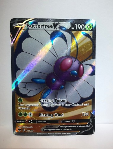 Butterfree V 177/189 Full Art Holo Ultra Rare Pokemon Darkness Ablaze ...