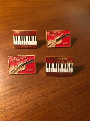 Musikfest Verein 1991,1993 Tack Pins Charter Member | eBay