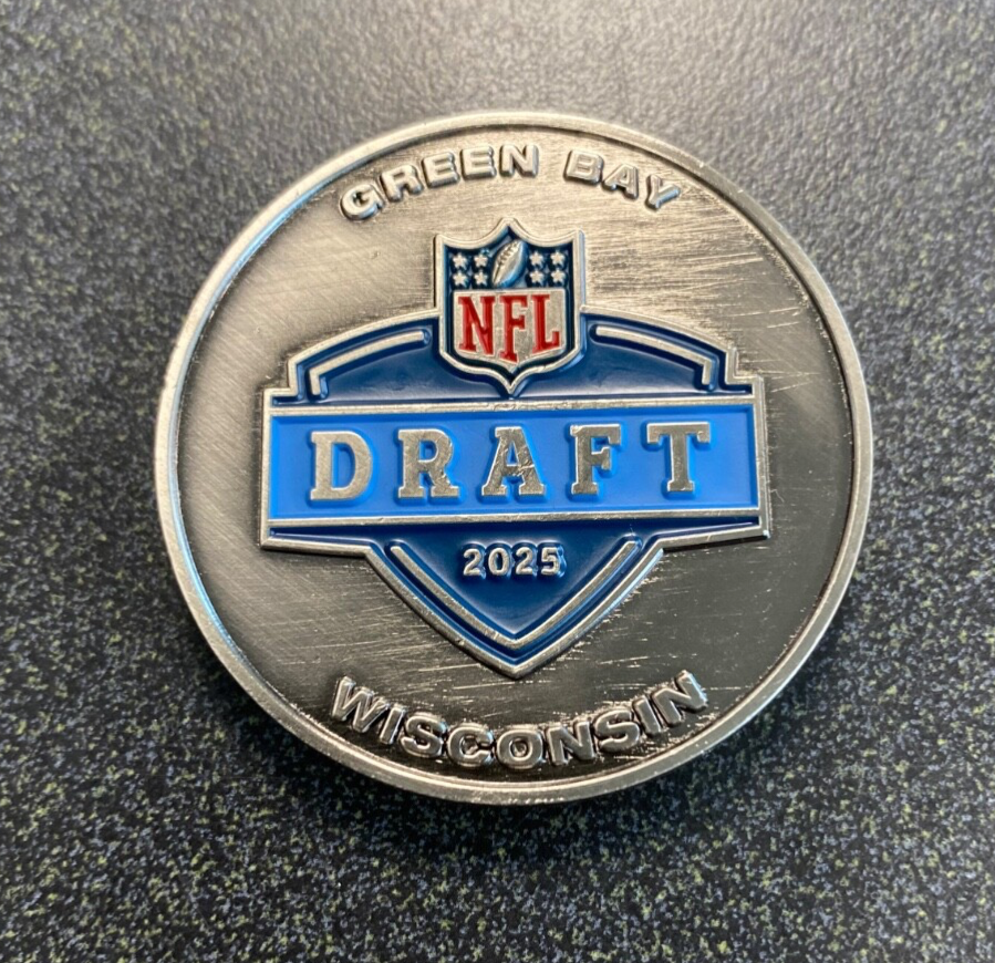 2025 NFL draft challenge coin Green Bay Int’l Airport police and fire ...