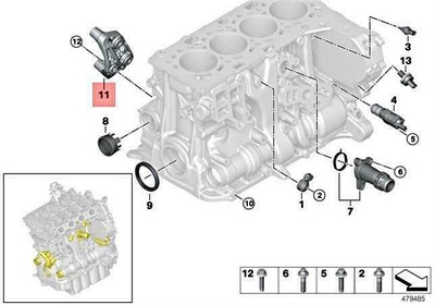 OEM BMW F45 F46 F55 F56 ADAPTER PLATE ENGINE HOUSING 11118519508 ...