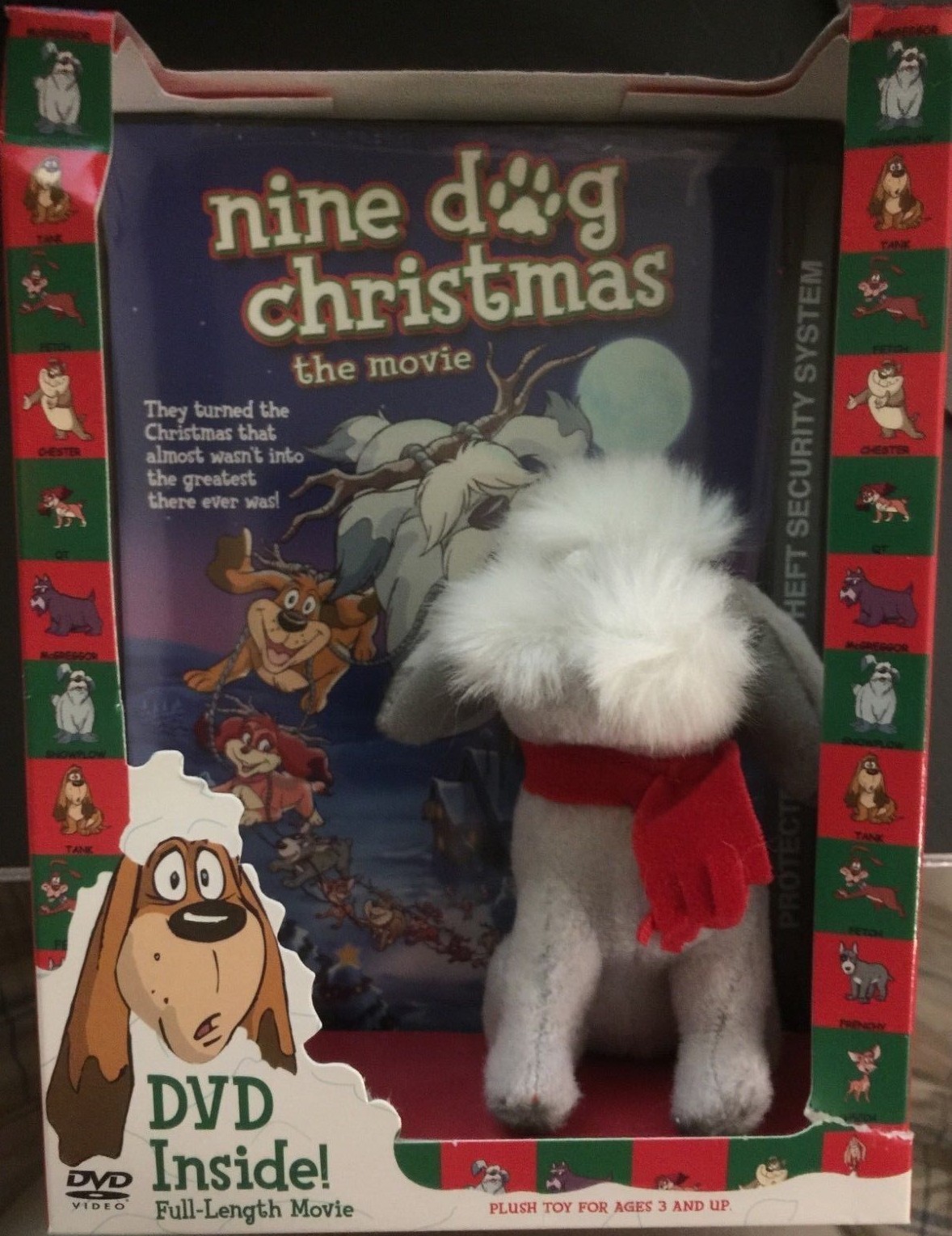Nine Dog Christmas (DVD, 2004) New, With Plush Toy Dog, James Earl ...