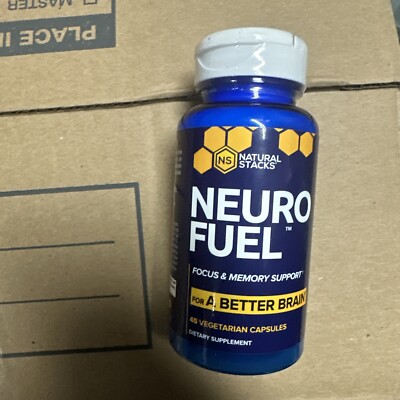 Natural Stacks Neuro Fuel 45 Vegetarian Capsules EXP 10/24 Focus ...