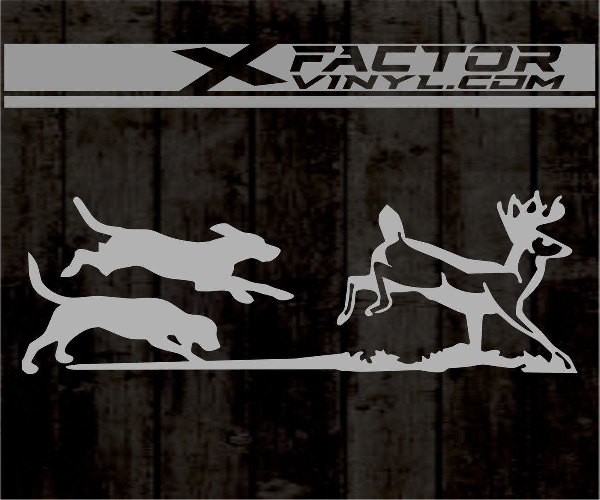 Deer Hunting With Dogs Decals