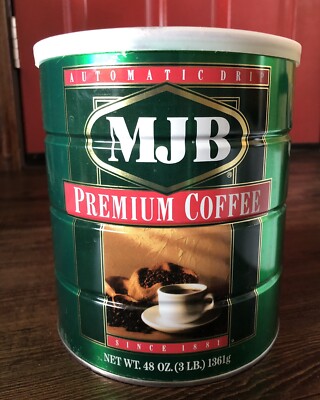Vtg Can Only 3 Lb MJB Coffee Can Lid Empty | eBay