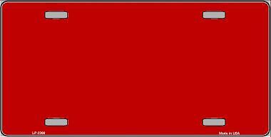 Red Solid Metal Novelty License Plate Tag LP2368 | eBay