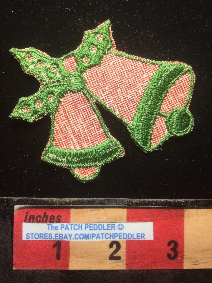 Vivid Red / Green Color CHRISTMAS HOLIDAY BELLS Patch 63Z9 | eBay