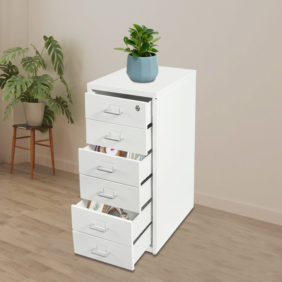 6-Drawer Vertical File Cabinet with Lockable Drawers & Easy Mobility | eBay