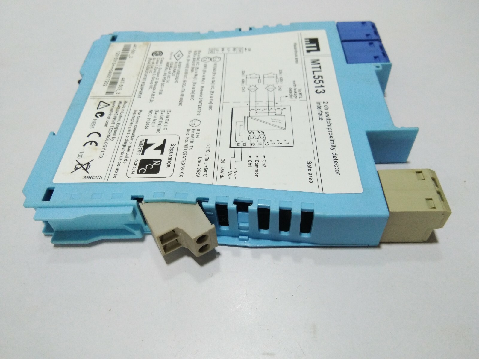 MTL 5513 2CH SWITCH PROXIMITY DETECTOR INTERFACE MTL 3000 SERIES UNIT ...