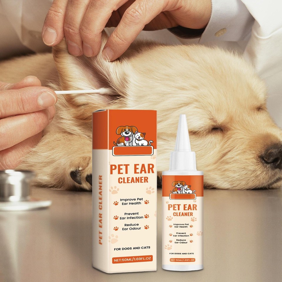 Dog Ear Cleaner Dog & Cat Ear Cleaner Cleaning Solution Itch Relief ...