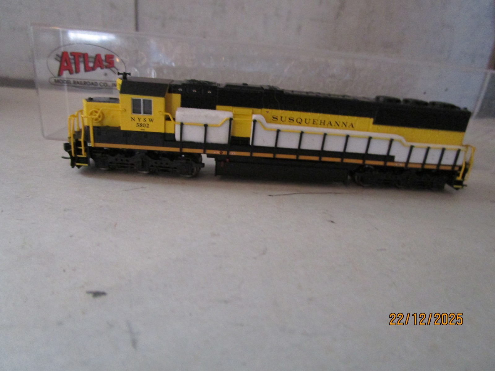 Atlas, N Gauge, Decoder Ready Susquehanna SD-60 Loco #3802, OB. | eBay