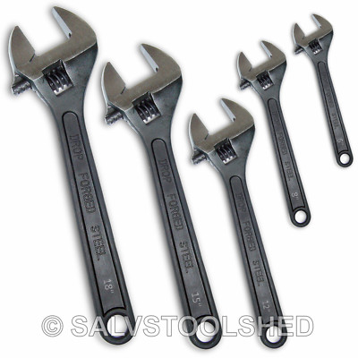 Adjustable Shifter Wrench 18" 15" 12" 8" 6" Set Shifting Spanner ...