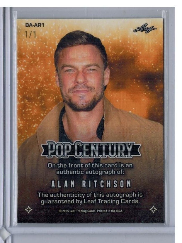 2025 LEAF POP CENTURY ALAN RITCHSON AUTO 1/1 WHITE SHIMMER AUTOGRAPH ...