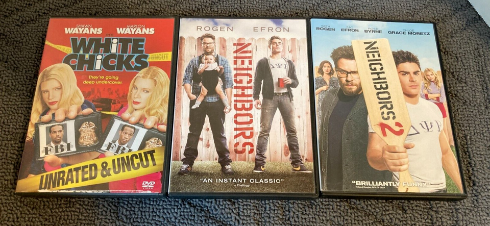 Comedy Movies DVDs, rated R and Unrated, Lot of 12, pre-owned, not ...