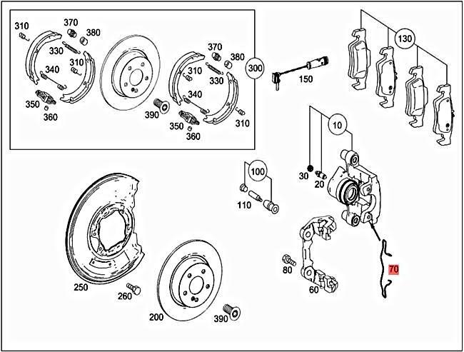 Genuine MERCEDES C218 S212 W212 X218 CLS C218 Spreader spring ...