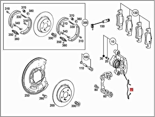 Genuine MERCEDES C218 S212 W212 X218 CLS C218 Spreader spring ...