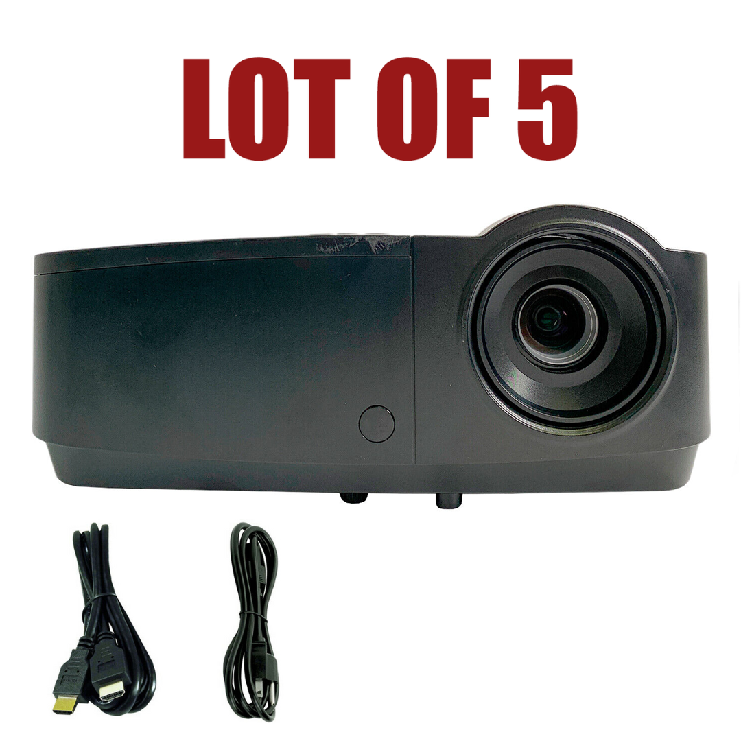 LOT OF 5 - InFocus IN124a DLP Projector 3500 ANSI HDMI w/Power Cable ...