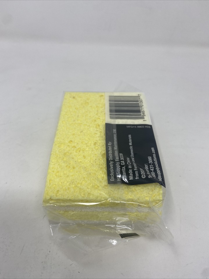 Handy Scrub Sponge Yellow Scouring Pads Maintenance Warehouse 24 Packs ...