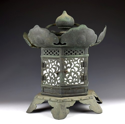 Japanese Antique Bronze Hanging Lantern Edo Era | eBay